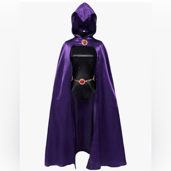 Accessories | Cape Belt And Cuffs For Raven From Teen Titans Halloween ...